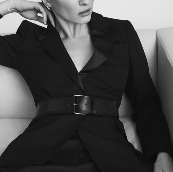 Reiss | Accessories | New Reiss Lou Black Wide Leather Waist Belt ...